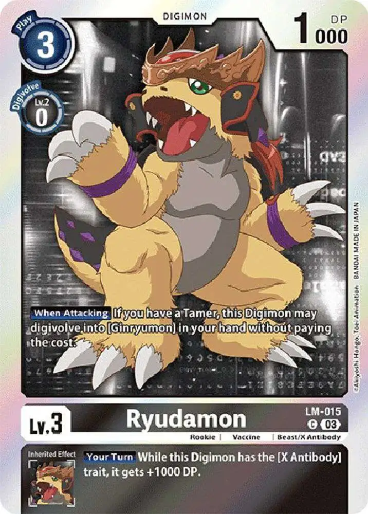 Digimon Exceed Apocalypse Single Card Common Ryudamon LM-015 English ...