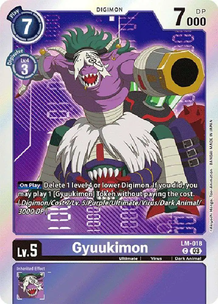 Digimon Exceed Apocalypse Single Card Common Gyuukimon LM-018 English ...