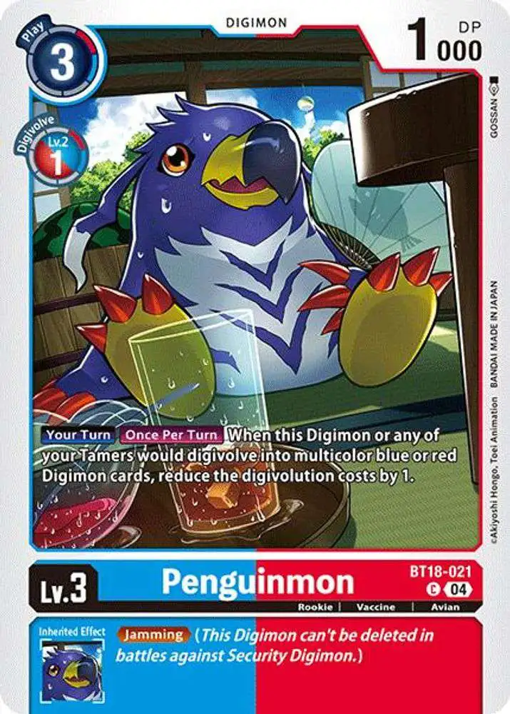 Digimon Trading Card Game Release Special Booster 2.0 Single Card Common Penguinmon BT18-021 ...