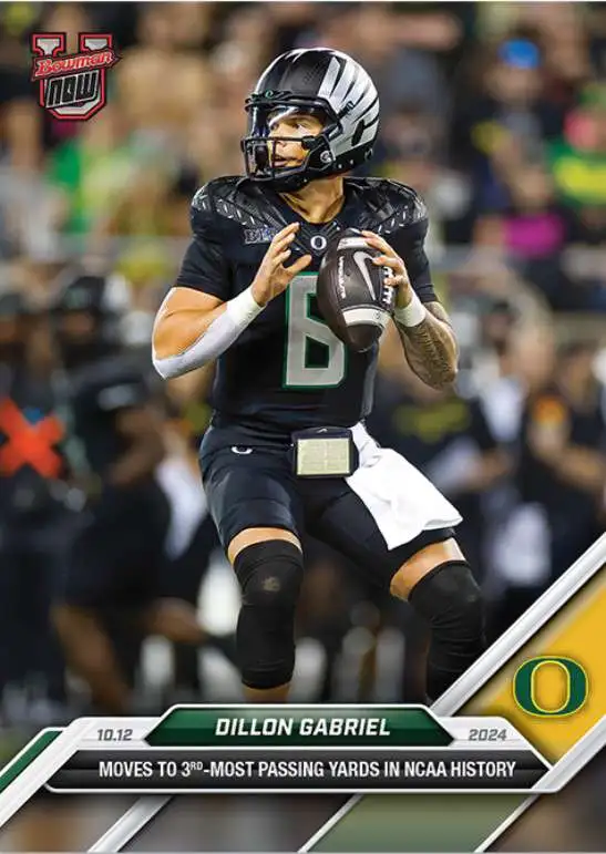 NCAA Oregon Ducks 2024 Bowman U NOW Football Single Card Dillon Gabriel ...