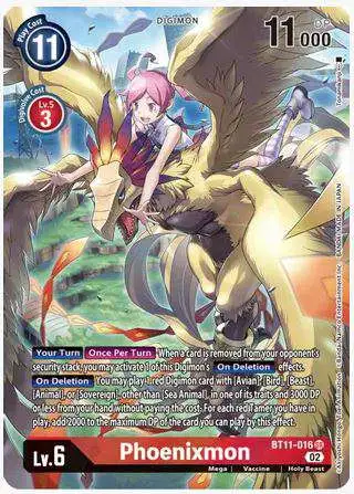 Digimon Trading Card Game Dimensional Phase Single Card Super Rare Phoenixmon BT11-016 Alternate ...