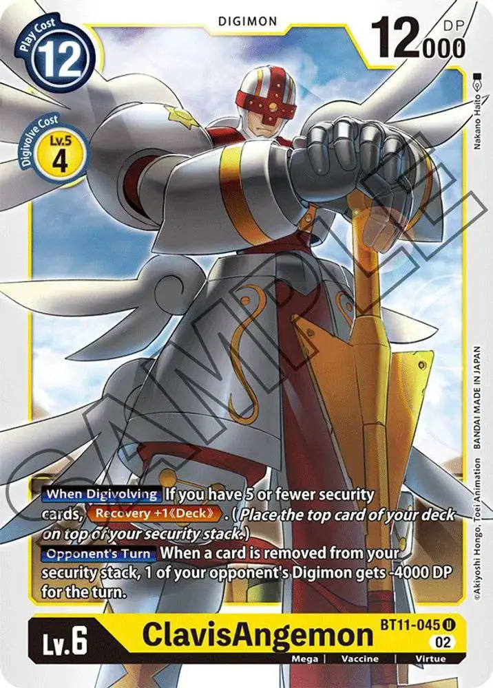 Digimon Trading Card Game Dimensional Phase Single Card Uncommon ClavisAngemon BT11-045 - ToyWiz