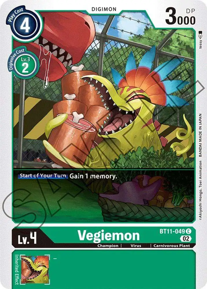 Digimon Trading Card Game Dimensional Phase Single Card Common Vegiemon ...