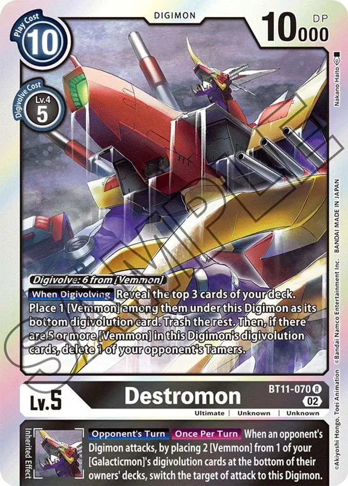 Digimon Trading Card Game Dimensional Phase Single Card Rare Destromon BT11-070 - ToyWiz