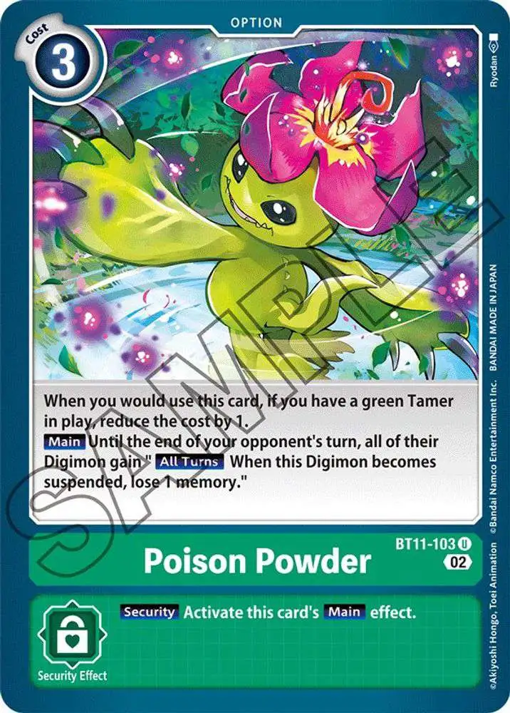 Digimon Trading Card Game Dimensional Phase Single Card Uncommon Poison ...