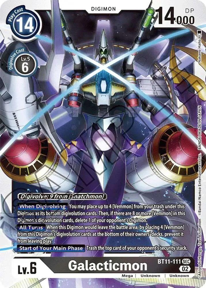 Digimon Trading Card Game Dimensional Phase Single Card Secret Rare Galacticmon BT11-111 - ToyWiz