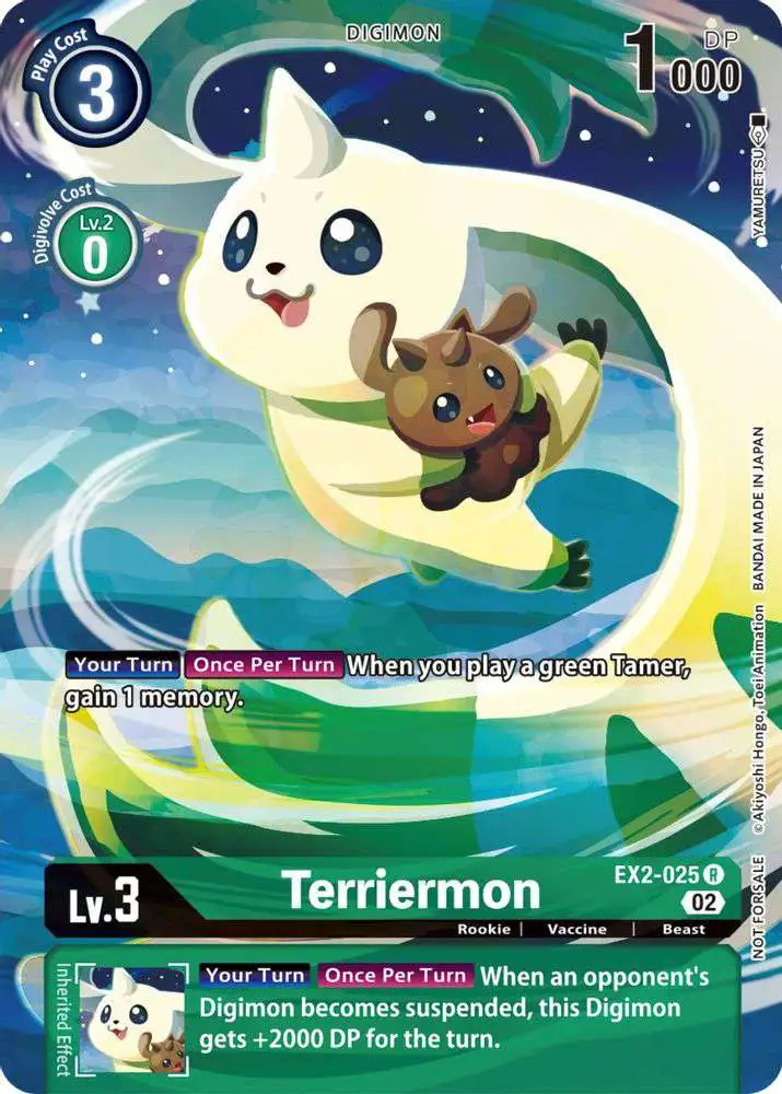 Digimon Trading Card Game Dimensional Phase Single Card Rare Terriermon ...