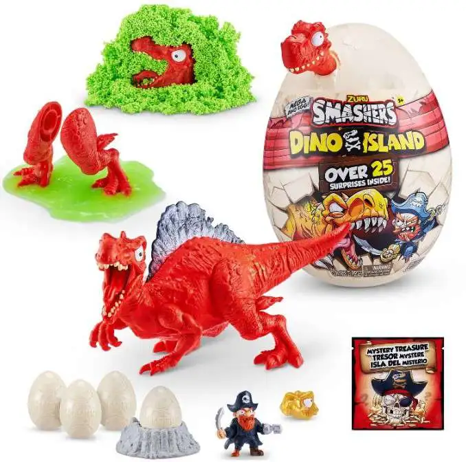 Smashers Series 5 Dino Island RED MEGA Mystery Egg Over 25 Surprises ...