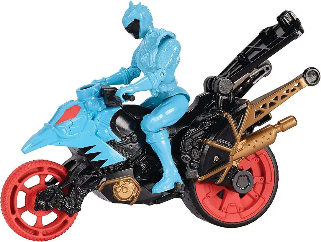 Power Rangers Dino Super Charge Zord Builder Dino Stunt Bike Aqua ...