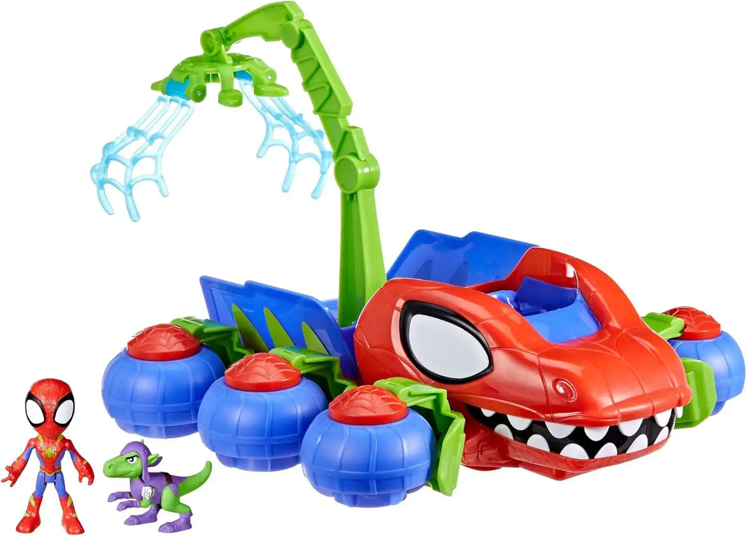 Marvel Spidey His Amazing Friends Dino-Webs Crawler Car 4 Playset ...