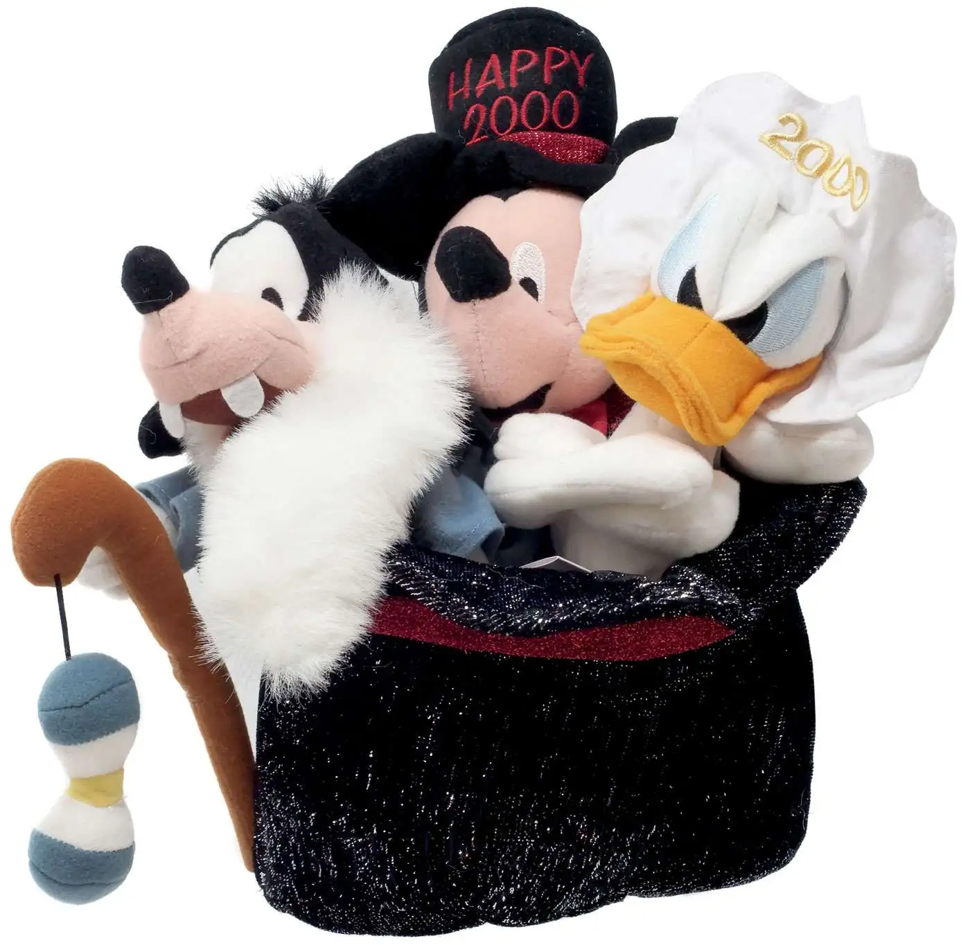 Disney Mickey Donald Goofy Exclusive Plush Set Happy 2000 ToyWiz