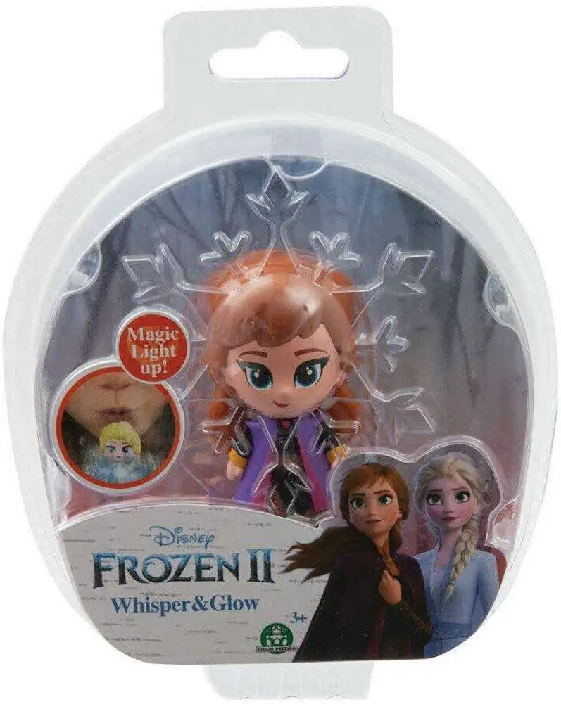 Disney Frozen 2 Whisper Glow Anna Mini Figure Purple Just Play - ToyWiz