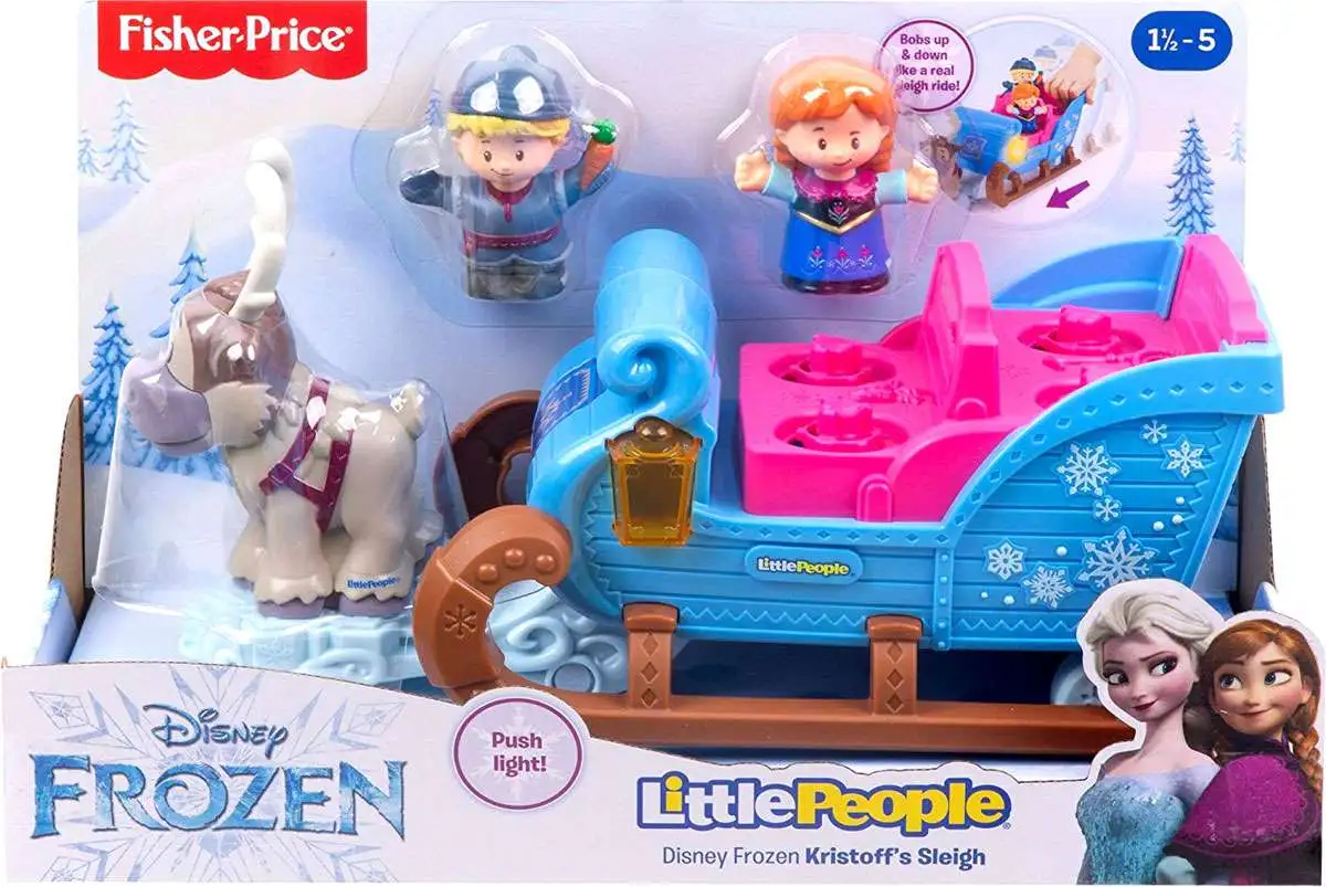 Fisher Price Disney Frozen Little People Kristoffs Sleigh Playset ...