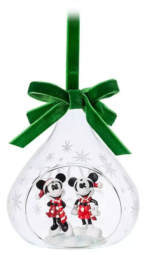 Disney 2019 Holiday Mickey Minnie Mouse Exclusive Glass Drop Sketchbook ...