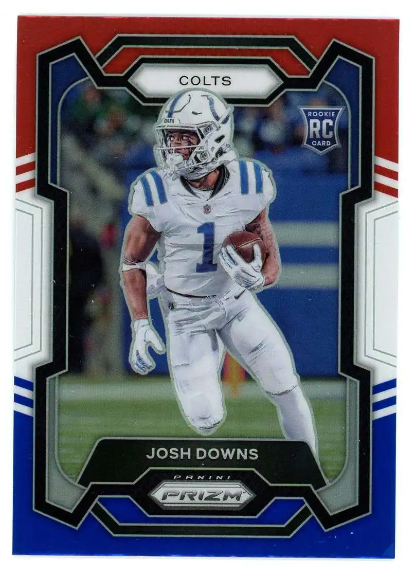 NFL 2023 Panini Prizm Single Card Red White Blue Josh Downs 345 Rookie - ToyWiz