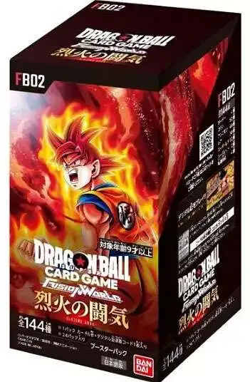Dragon Ball Super Trading Card Game Fusion World 02 Blazing Aura Booster Box FB02 JAPANESE, 24 ...