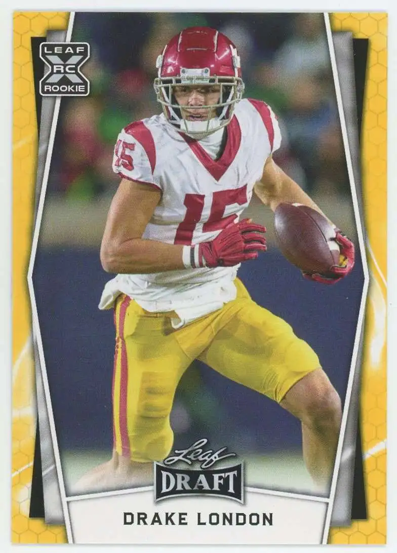 Nfl Leaf 2022 Draft Football Single Card Gold Drake London B5 Rookie
