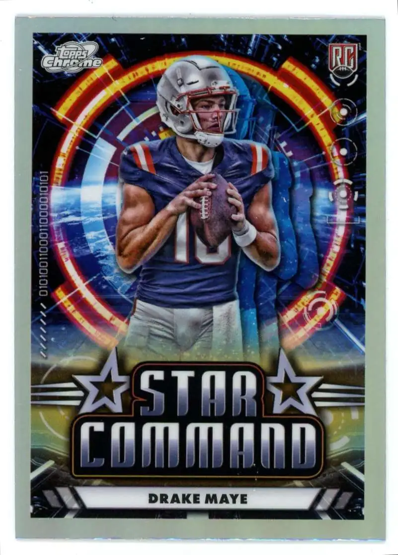 NFL 2024 Topps Chrome Cosmic Football Single Card Star Command Drake ...