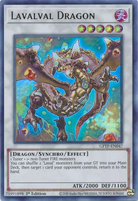 YuGiOh Duel Terminal 5 Single Card Ultra Parallel Rare Lavalval Dragon DT05-EN037 - ToyWiz