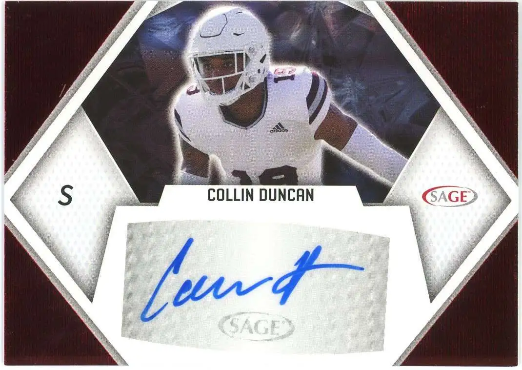 NFL Sage Collectibles 2023 Single Card Red Collin Duncan A-CD2 Autograph - ToyWiz