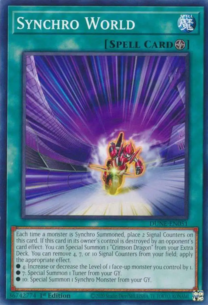 YuGiOh Trading Card Game Duelist Nexus Single Card Common Synchro World DUNE-EN051 - ToyWiz