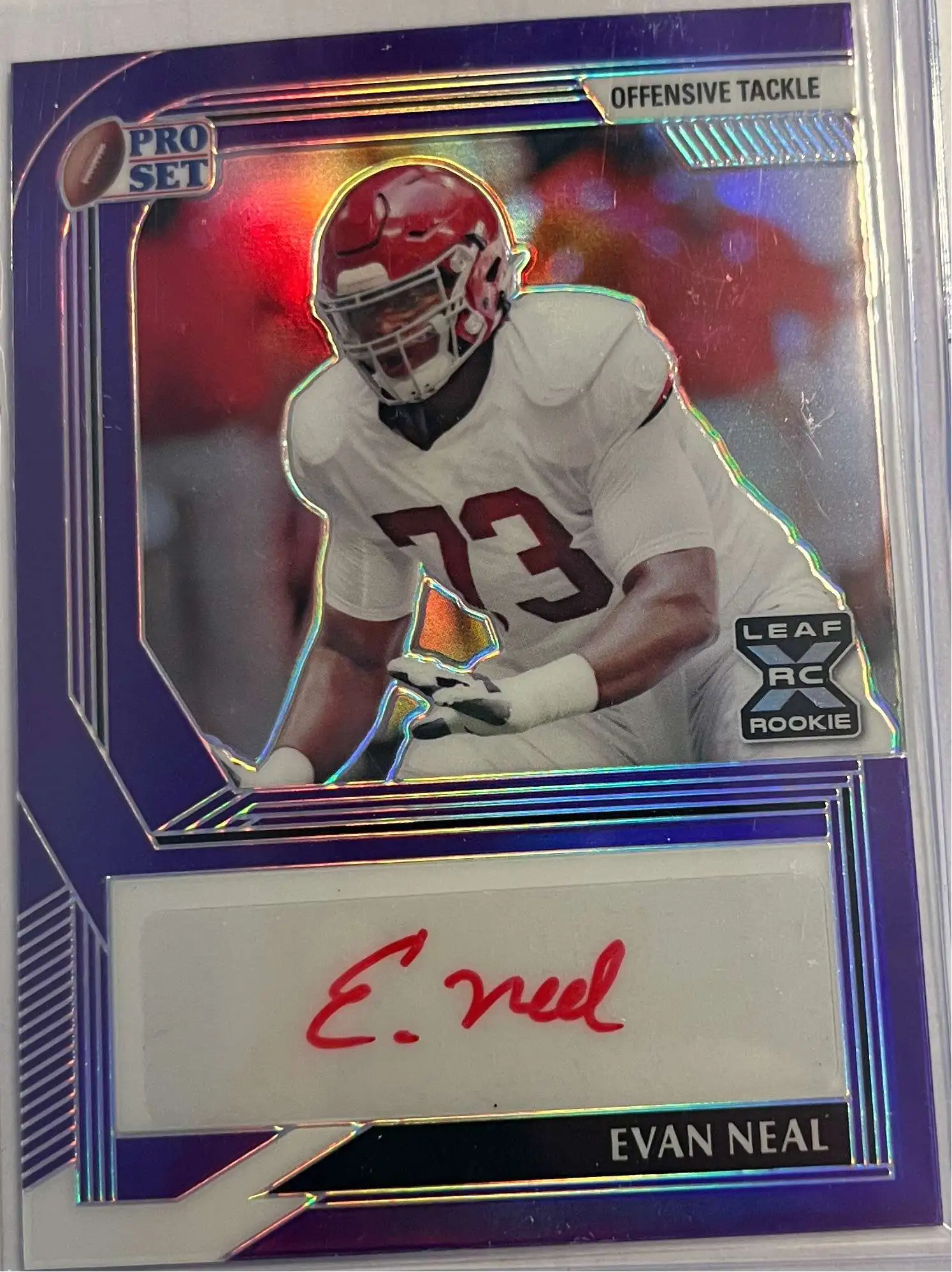 NFL Leaf 2022 Leaf Football Single Card Purple 1330 Evan Neal PA-EN1 ...