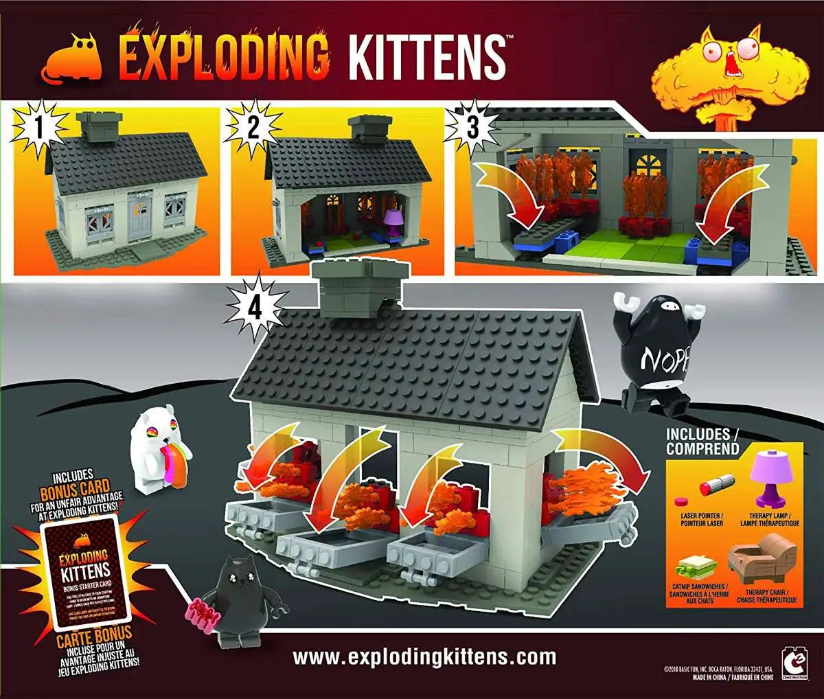 Exploding Kittens C3 Construction Exploding House Scene Set Basic Fun ...