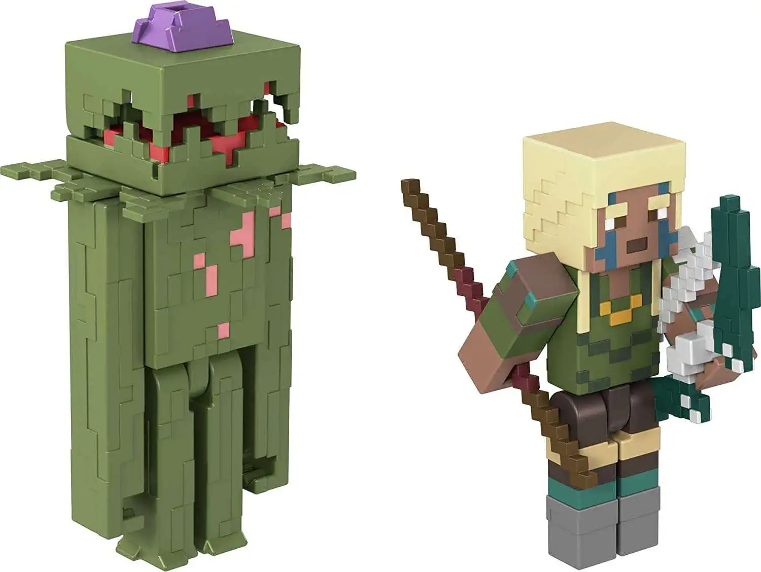 Minecraft Dungeons Explorer Whisperer 3.25 Action Figure 2-Pack Mattel ...
