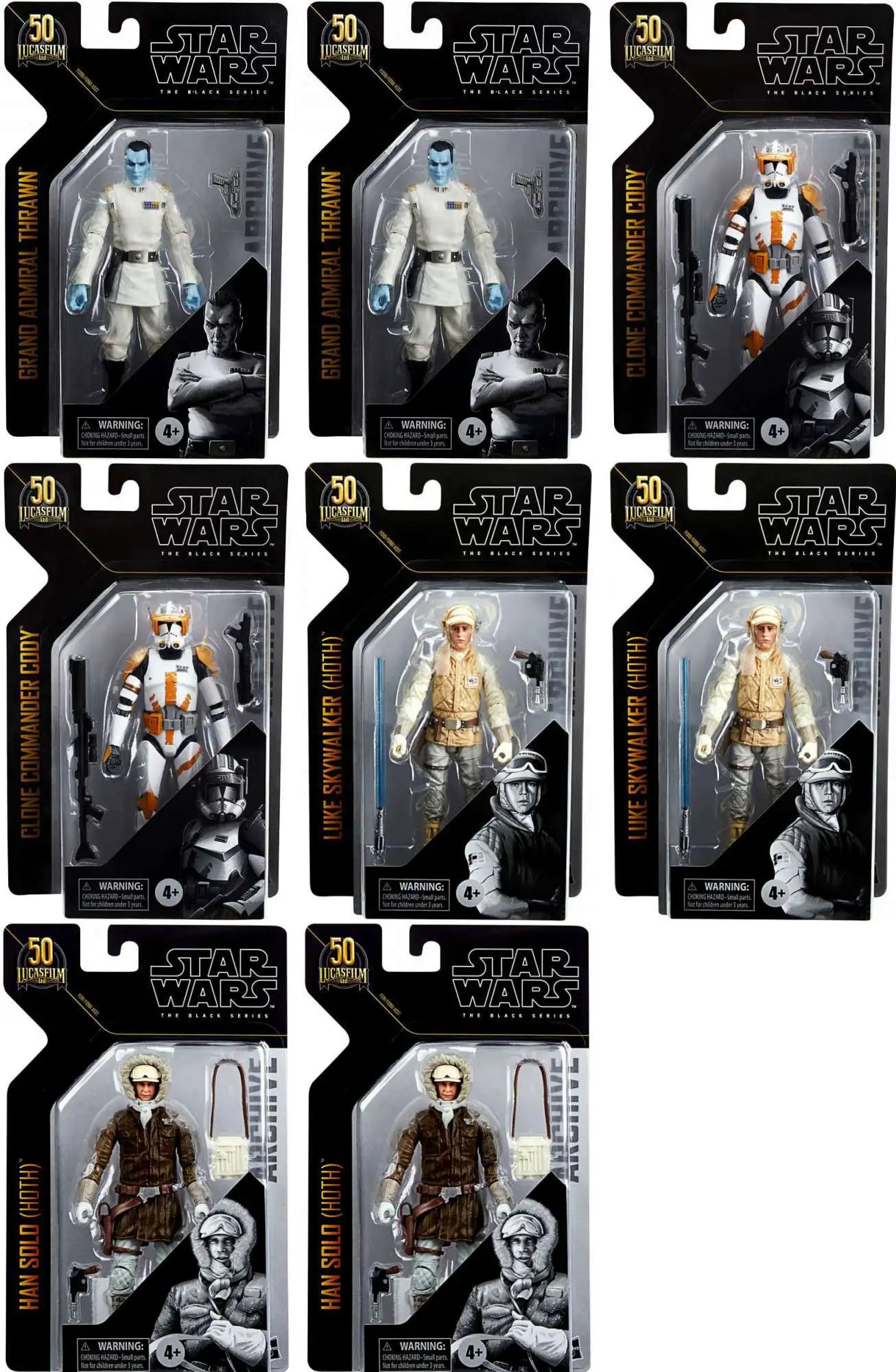 Star Wars Black Series Archive Wave 1 F09615L00 6 Case of 8 Action ...