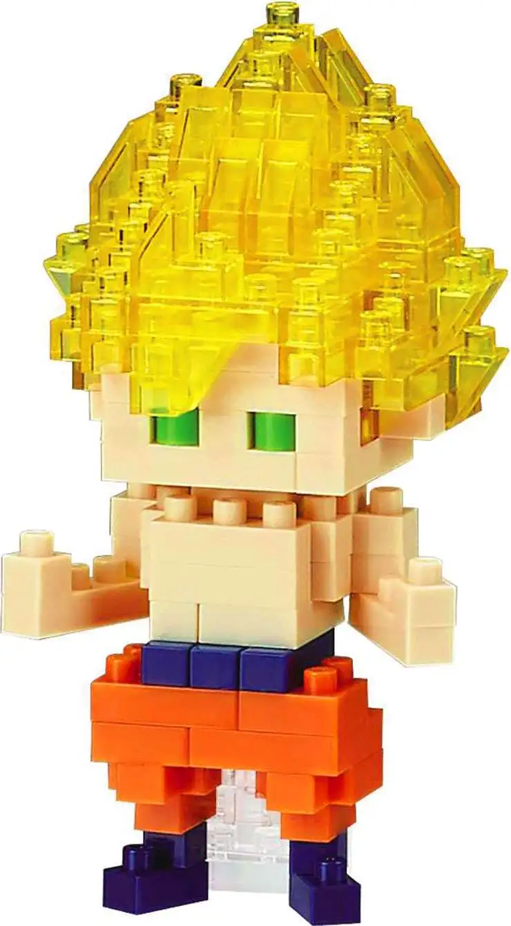 Nanoblock Dragon Ball Z DBZ Character Collection Series Super Saiyan Goku Micro-Sized Building ...