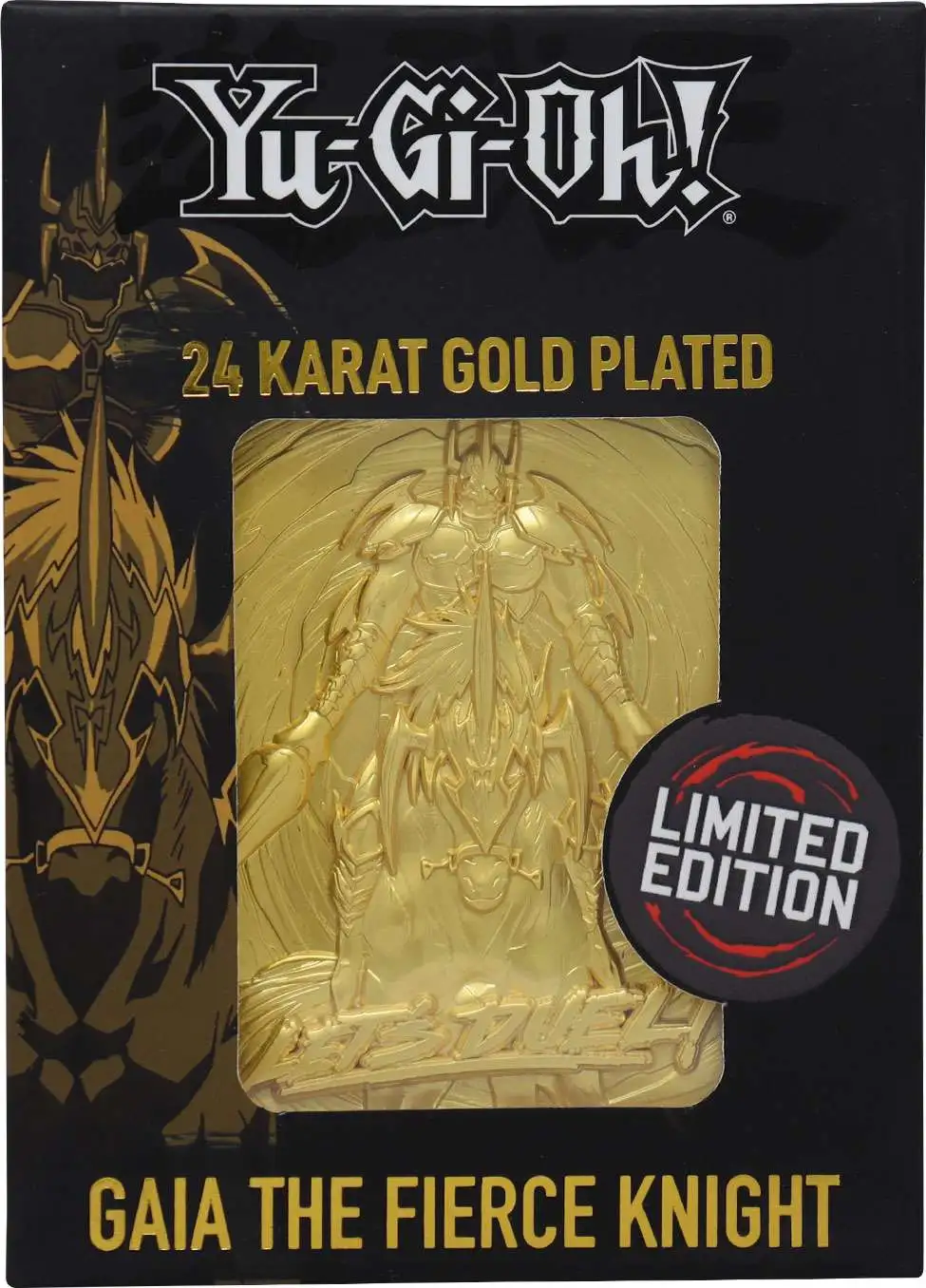 YuGiOh Gaia the Fierce Knight Limited Edition 24K Gold Metal Card ...
