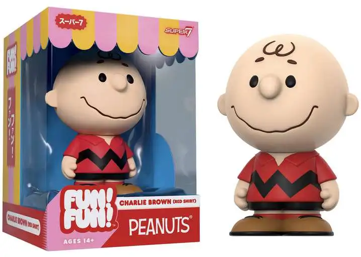 Peanuts Fun Fun Charlie Brown 5 Action Figure Red Shirt Super7 - ToyWiz