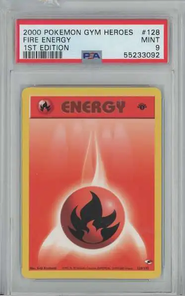 Pokemon Trading Card Game Gym Heroes Single Card Fire Energy 128 1st ...
