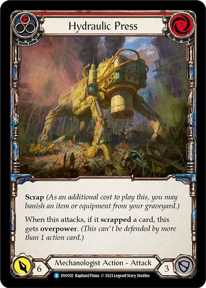 Flesh and Blood Trading Card Game Bright Lights Single Card Rare Hydraulic Press EVO102 Red - ToyWiz