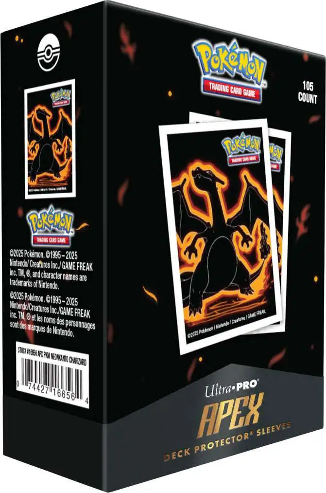 Ultra Pro Pokemon Trading Card Game Foil Neon Kanto Charizard Apex ...