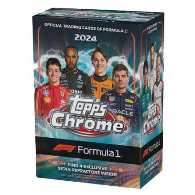 Formula 1 Topps 2024 Chrome F1 Racing Trading Card BLASTER Box 6 Packs ...