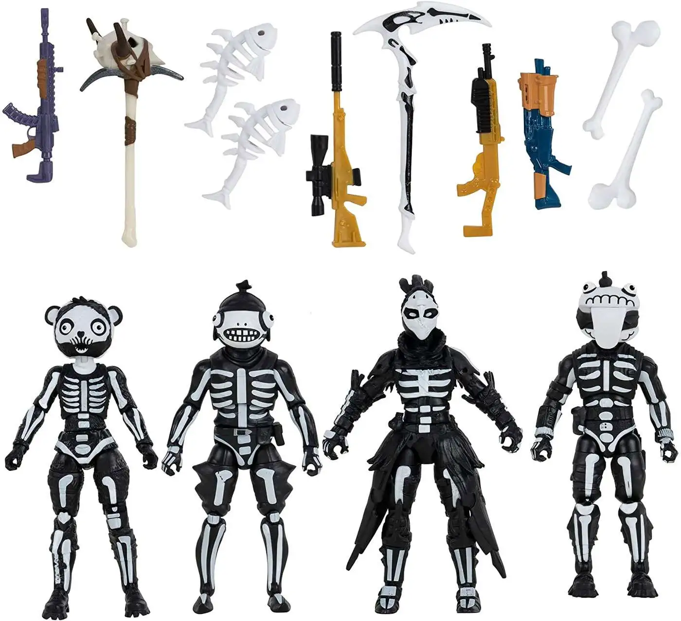 Fortnite Squad Mode Skull Squad 4 Action Figure 4-Pack Bone Ravage ...