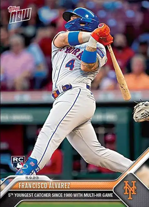MLB New York Mets 2023 Topps Now Single Card Francisco Alvarez 260 Rookie, 5th Youngest Catcher ...