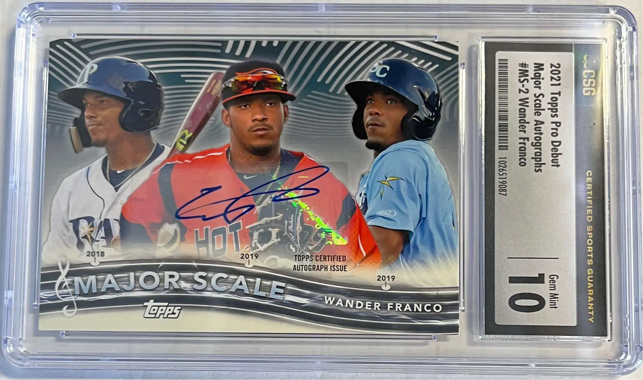 MLB 2021 Topps Debut Wander Franco 5050 ebay 11 Graded Card MS-2 Major ...