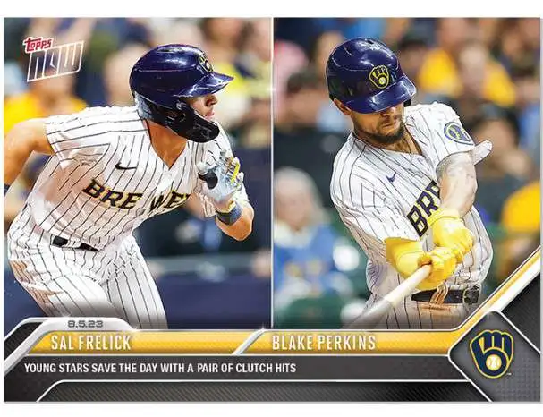 MLB Milwaukee Brewers 2023 NOW Baseball Single Card Sal Frelick Blake ...