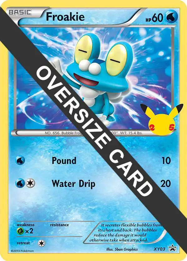 Pokemon Promo Single Card Froakie XY03 Oversized - ToyWiz