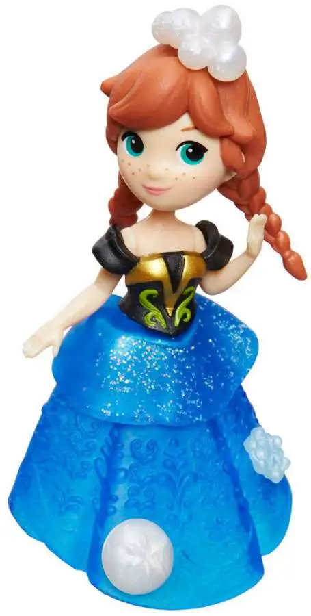 Disney Frozen Little Kingdom Anna Mini Doll Blue Dress Hasbro Toys - ToyWiz