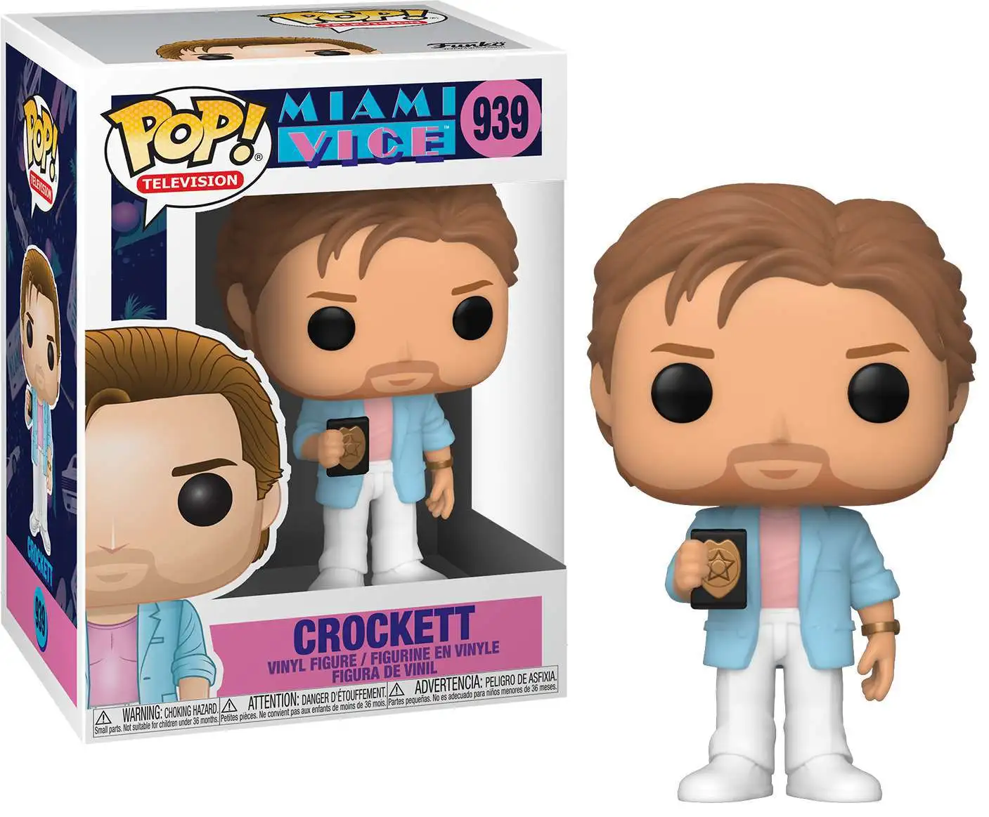 Funko Miami Vice POP Television Crockett Vinyl Figure 939 Damaged ...