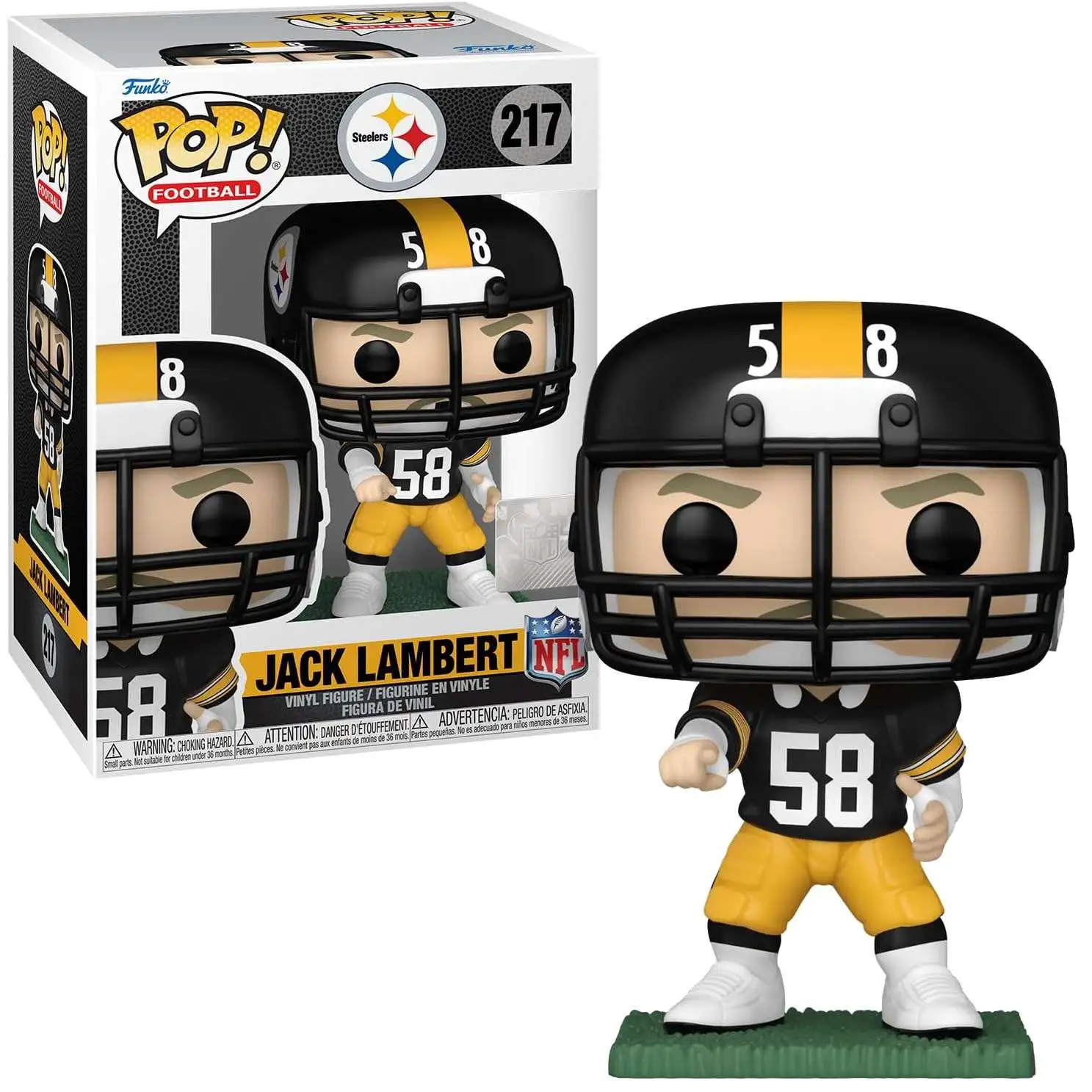 Funko NFL Pittsburgh Steelers POP Football Jack Lambert Vinyl Figure ...