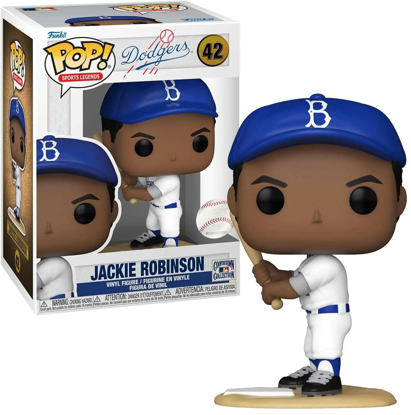 Funko MLB Brooklyn Dodgers POP MLB Jackie Robinson Vinyl Figure 42 - ToyWiz
