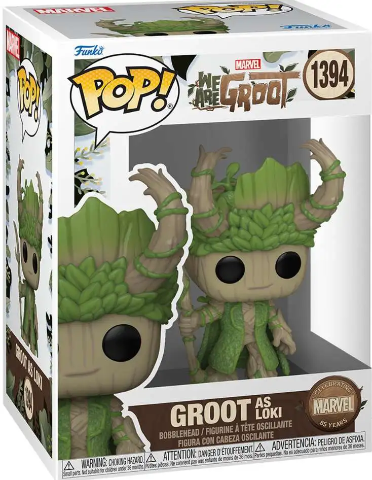 Funko Marvel We Are Groot POP Marvel Groot as Loki Vinyl Figure 1394 ...