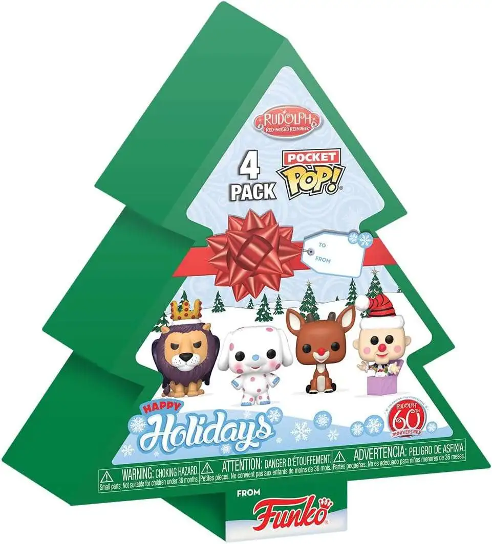 Funko Rudolph the Red-Nosed Reindeer Pocket POP Tree Holiday Box Mini ...