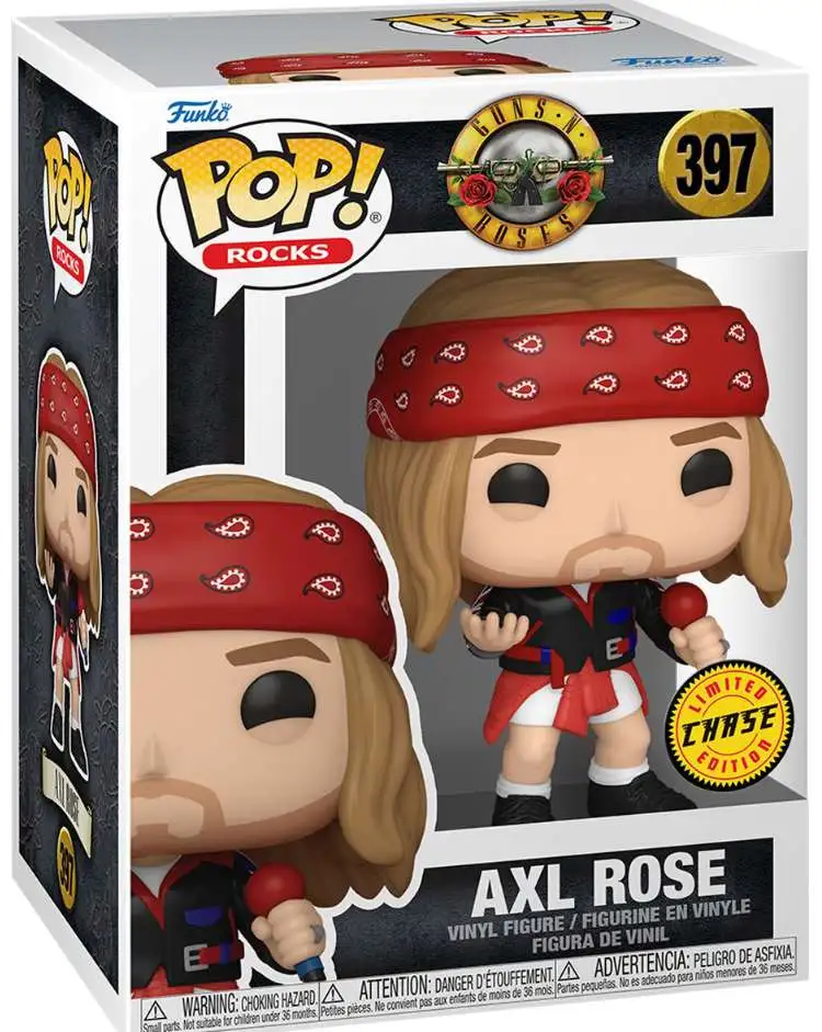 Funko Guns N Roses Pop Rocks Axel Rose Vinyl Figure 397 1992 Chase Version Toywiz