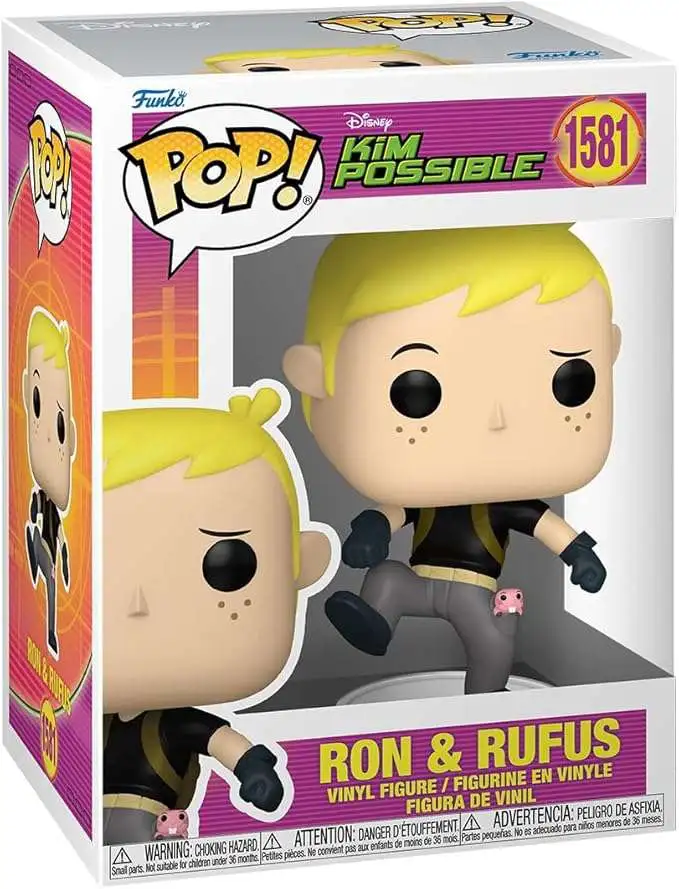 Funko Disney Kim Possible POP Disney Ron Vinyl Figure 1581 With Rufus ...