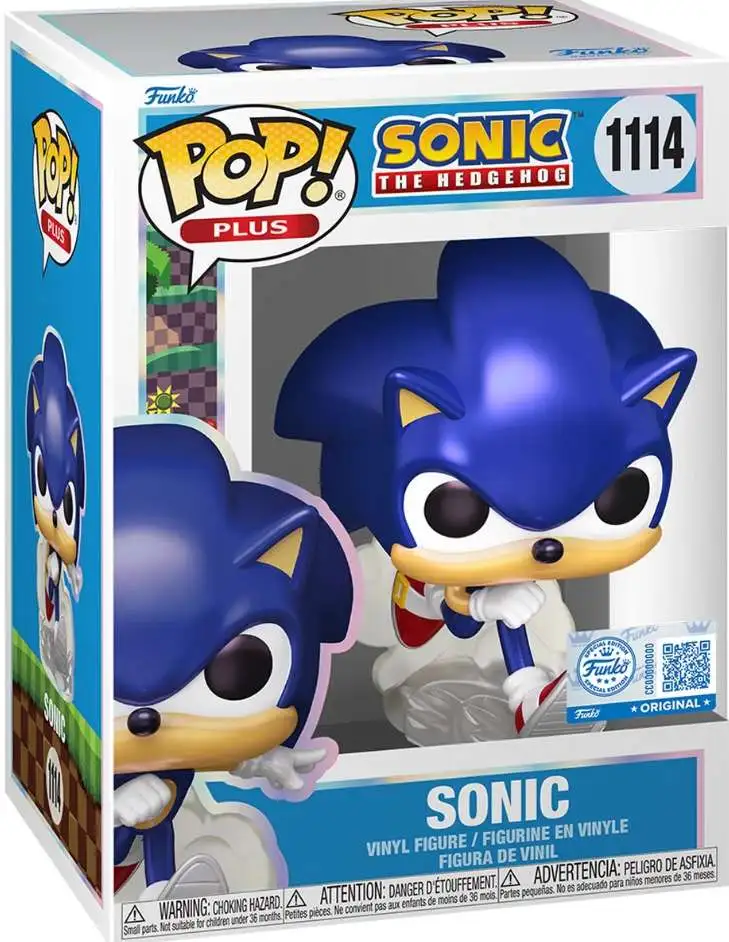Funko Sonic the Hedgehog POP Plus Sonic Vinyl Figure 1114 Pearlescent ...